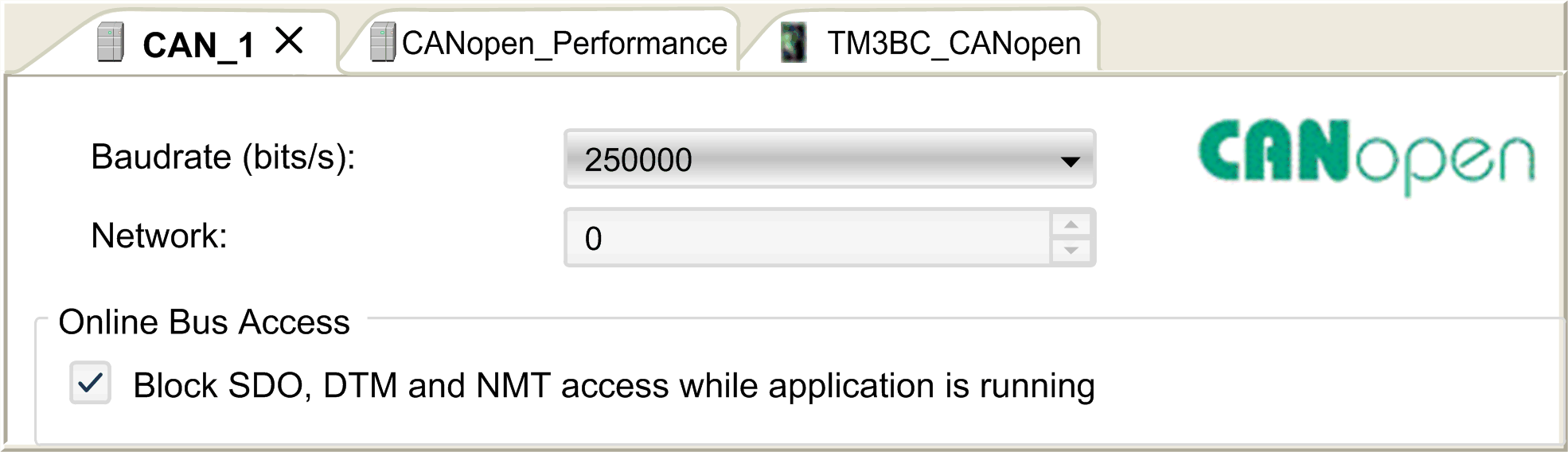 Configuring the CANopen Interface of the Controller